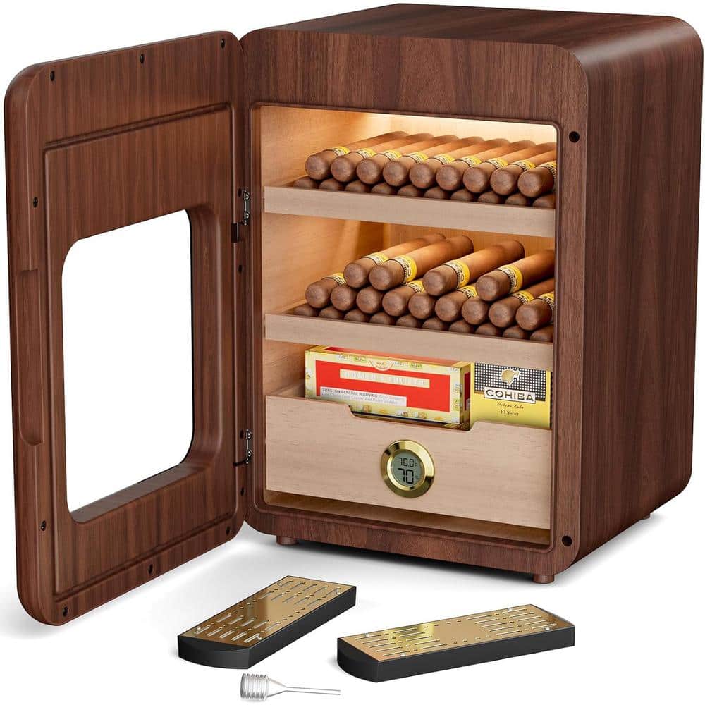 Mojgar Cigar Humidor, Cigar Humidor Cabinet for 200 Cigars with LED ...