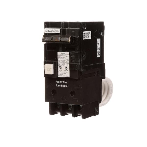 Murray 20 Amp Double-Pole Type MP-GT GFCI Circuit Breaker MP220GFP ...