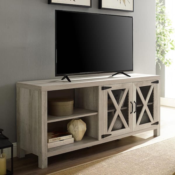 Walker Edison Furniture Company 58 in. White Oak Composite TV Stand 64 ... Walker Edison Furniture Company 58 in. White Oak Composite TV Stand 64 ...