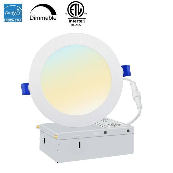 WYZM 5/6 in. Adjustable CCT Canless Dimmable Indoor/Outdoor Integrated ...
