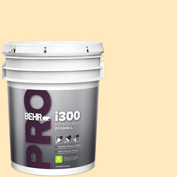 BEHR PRO 5 gal. #310A-2 Gold Buttercup Eggshell Interior Paint PR33005 ...