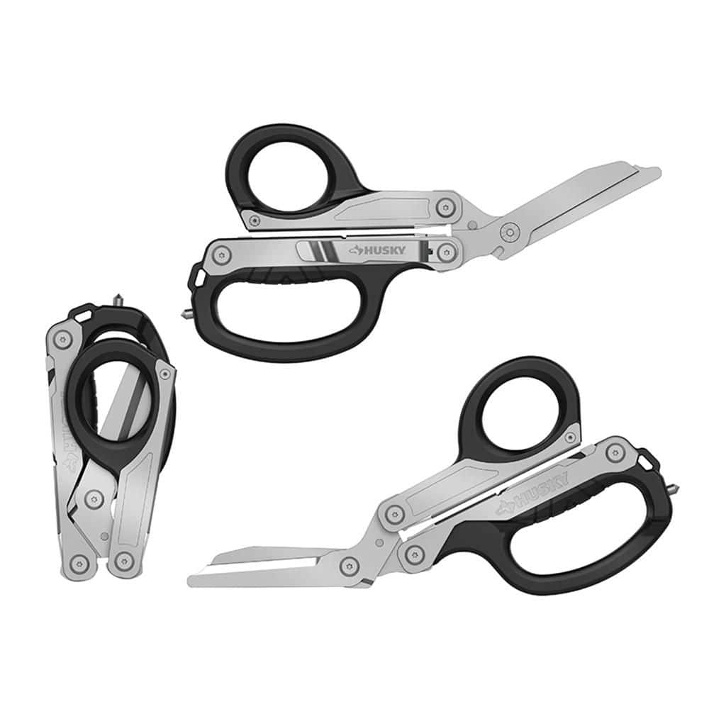 Husky 3-in-1 Folding Scissors 91630 - The Home Depot