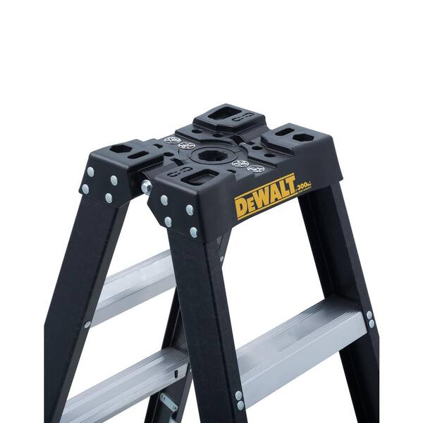 DEWALT 8 ft. Fiberglass Step Ladder 12.2 ft. Reach Height Type 1A - 300 ...