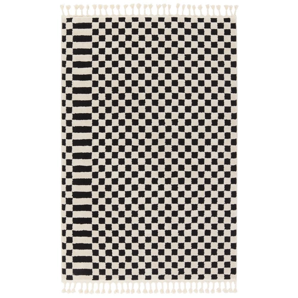 VIBE BY JAIPUR LIVING Casa 8 ft. x 10 ft. Cream/Black Geometric Area ...
