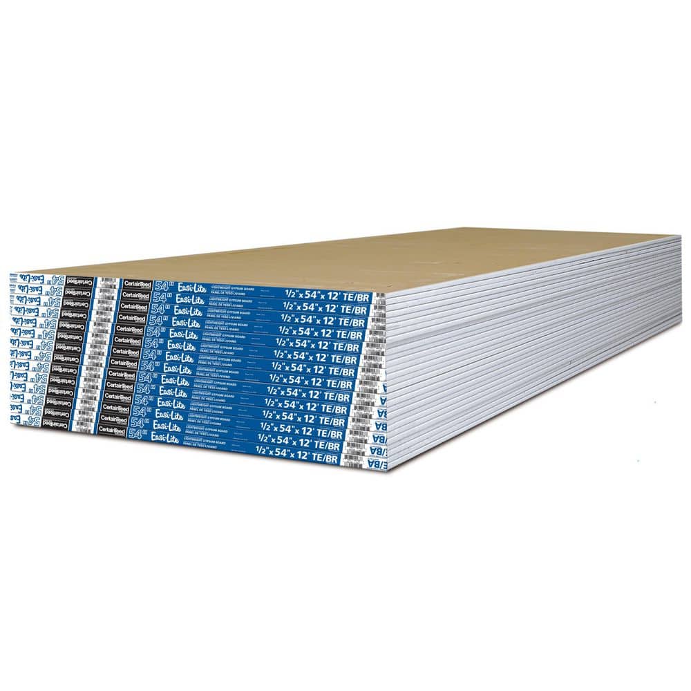 CertainTeed 1/2 in. x 4.5 ft. x 12 ft. Easi-Lite Lightweight Drywall ...