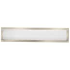 Lithonia Lighting 48 in. Brushed Nickel Integrated LED Vanity Light Bar ...