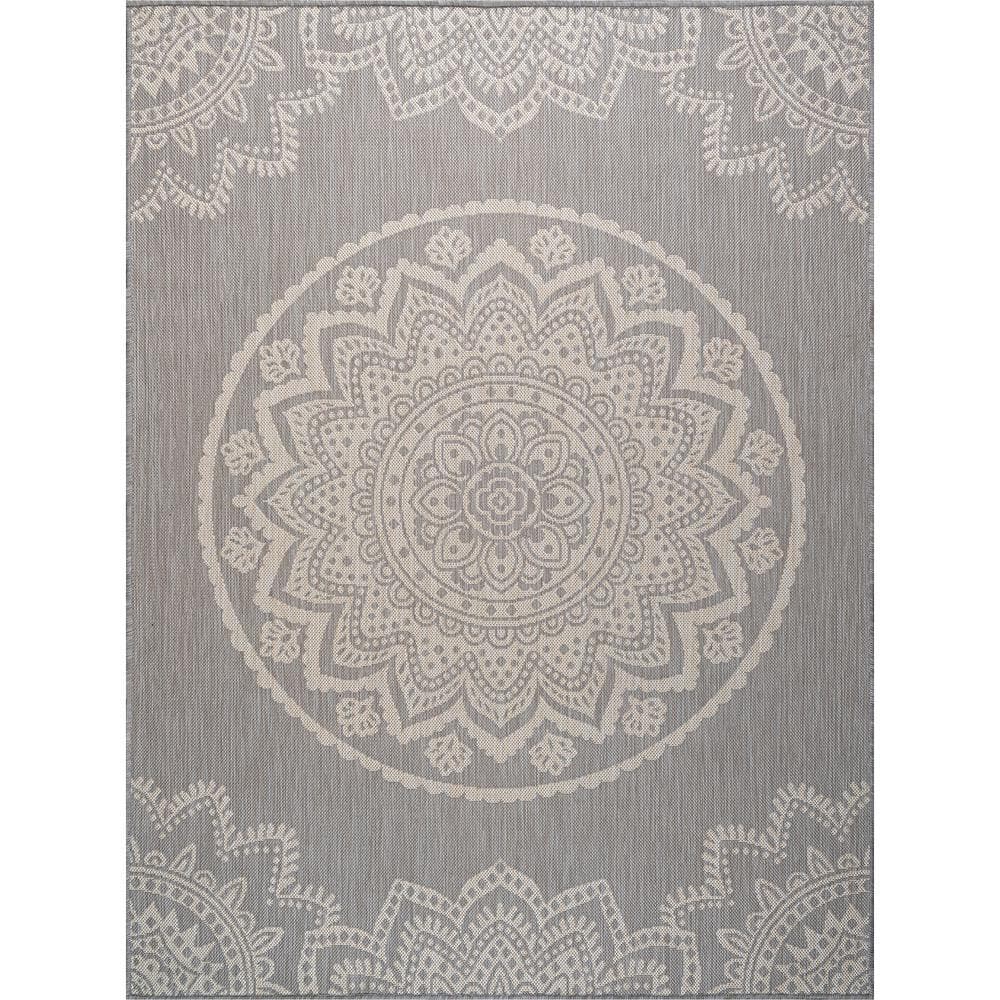 Beverly Rug Grey 5 ft. x 7 ft. Waikiki Insignia Modern Indoor Outdoor ...