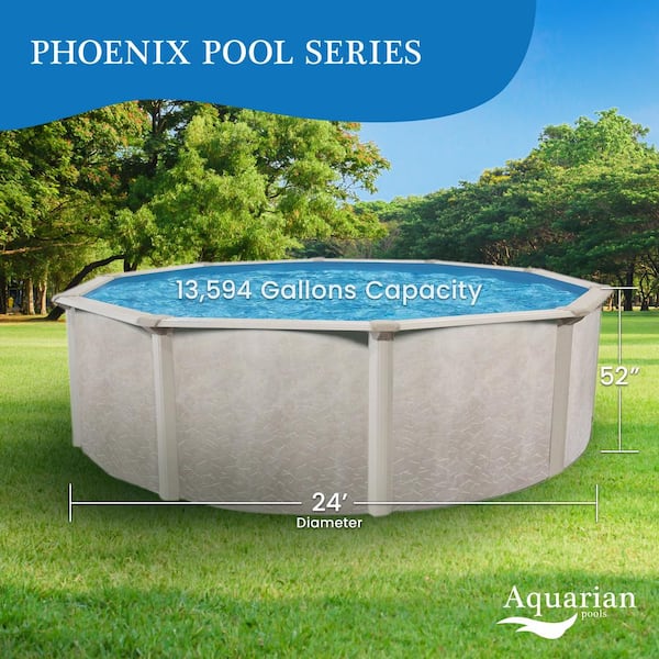 Round-24 ft. - Above Ground Pools - The Home Depot