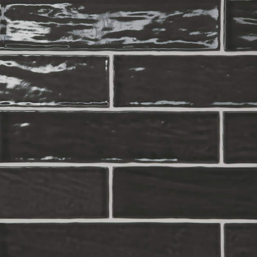 Reviews for Bedrosians Marin 2.5 in. x 10 in. Glossy Black Sea (Black ...