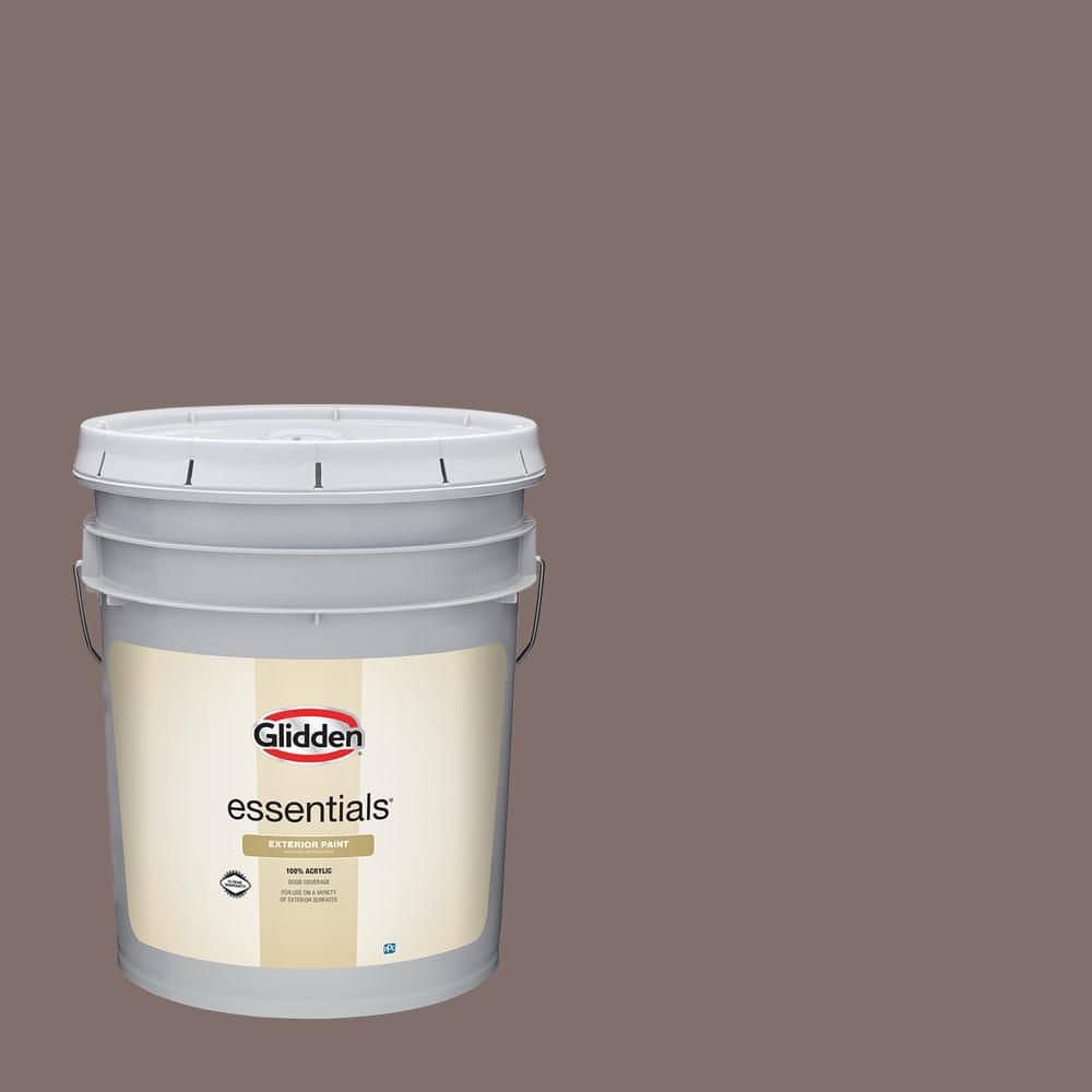 Glidden Essentials 5 gal. PPG1015-6 Granite Boulder Satin Exterior ...