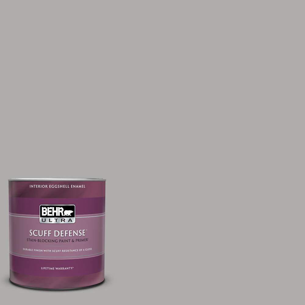 BEHR ULTRA 1 qt. #N520-3 Flannel Gray Extra Durable Eggshell Enamel ...