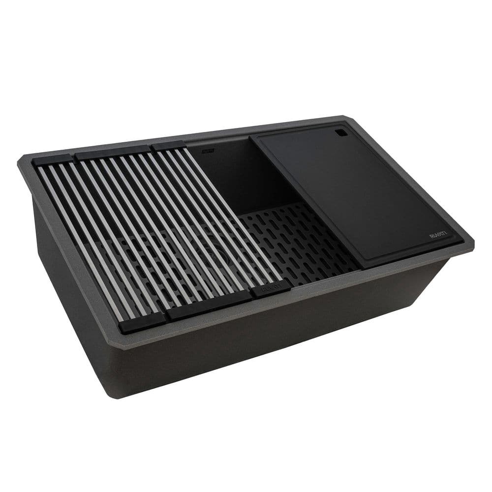 Reviews for Ruvati EpiStage 32 in. Undermount Single Bowl Urban Gray ...