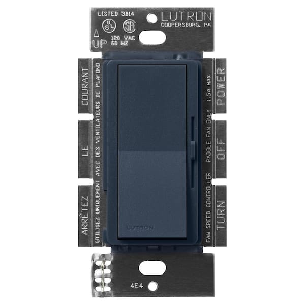 Lutron Diva 3-Speed Fan Control, Single-Pole/3-Way, 1.5 Amp, Deep Sea ...