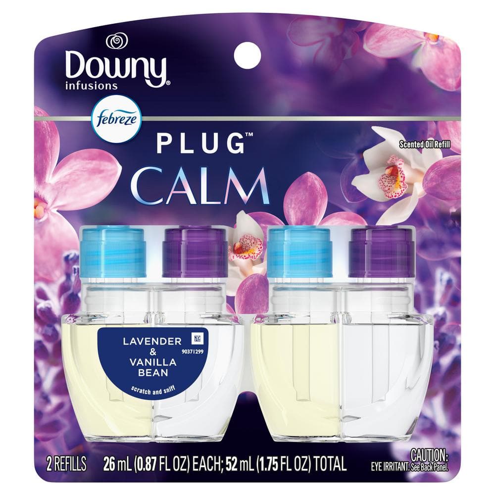 Febreze 0.87 oz. Downy Calm Scented Oil Plug-In Automatic Air Freshener ...