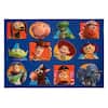Disney Toy Story Squares Multi-Colored 4 ft. x 6 ft. Novelty Indoor ...
