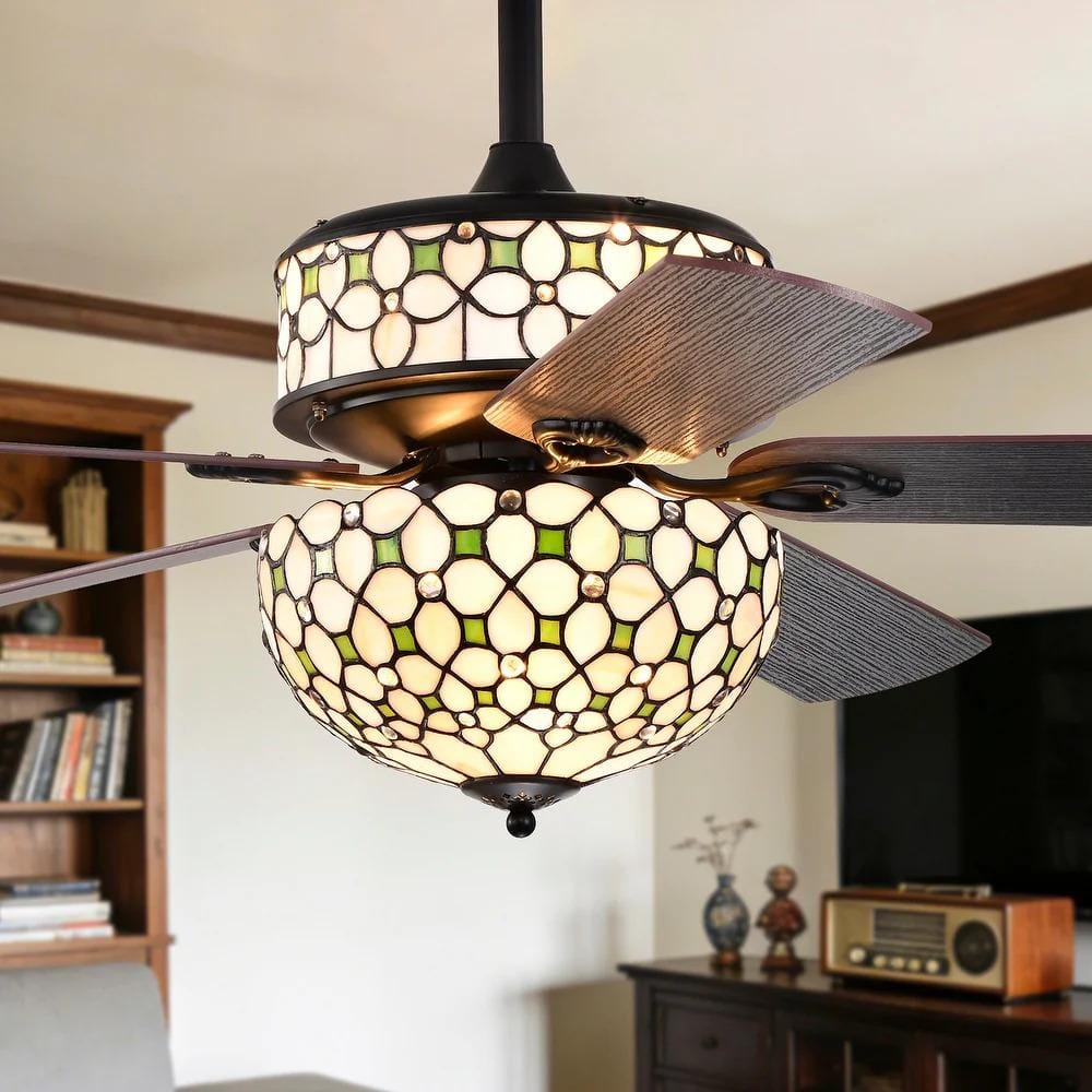 Warehouse of Tiffany Guarvey 52-Inch Flushmount Two-Tiered Lighted ...