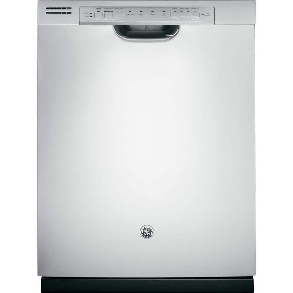 GE Front Control Dishwasher in Stainless Steel with Stainless Steel Tub ...