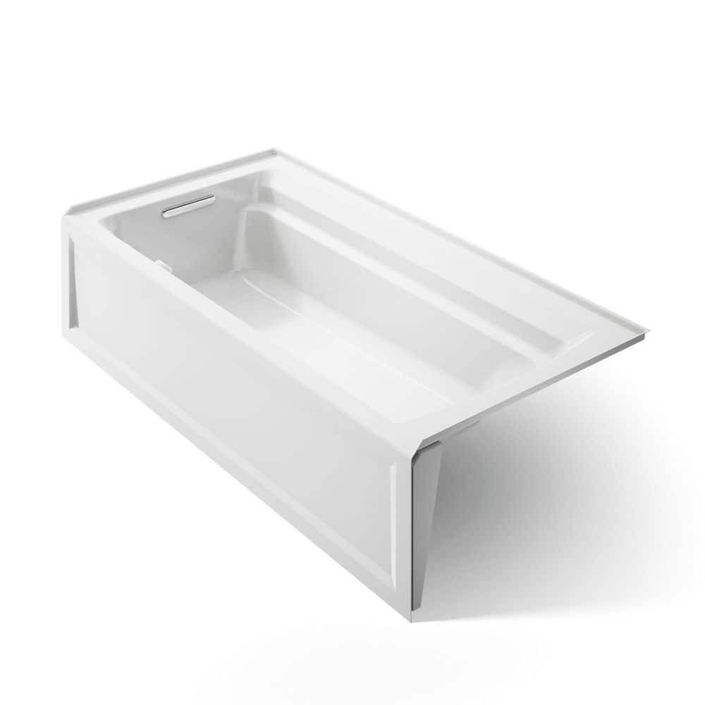 KOHLER Archer 72 in. x 36 in. Soaking Bathtub with Left Drain in White ...