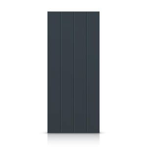 CALHOME 24 in. x 80 in. Hollow Core Charcoal Gray Stained Composite MDF ...