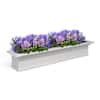 Mayne Yorkshire 60 in. x 12 in. Self Watering White Vinyl Window Box ...
