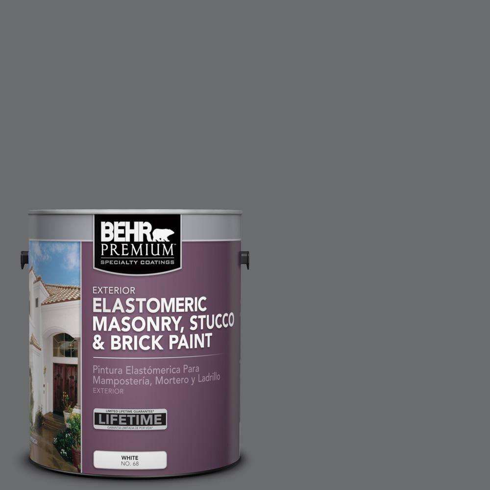 BEHR PREMIUM 1 gal. #770F-5 Dark Ash Elastomeric Masonry, Stucco and ...