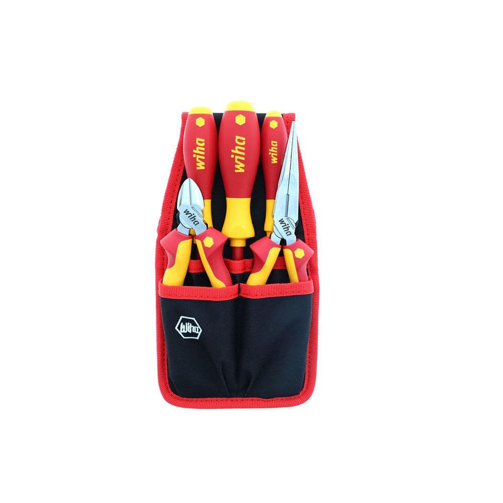 Wiha 1000-Volt Insulated Pliers-Cutters and Screwdriver Set (5-Piece ...