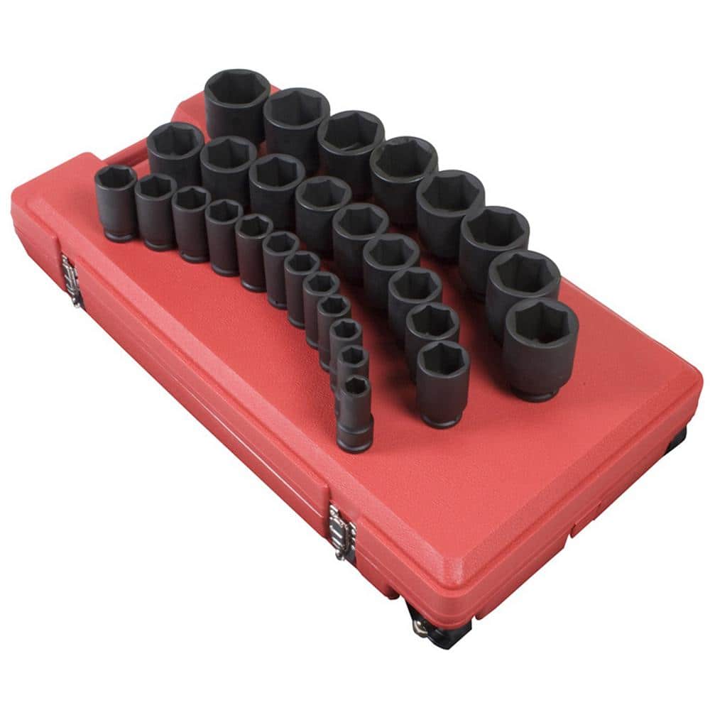 SUNEX TOOLS 3/4 in. Drive Deep Impact Socket Set (29-Piece) SUN4695 ...