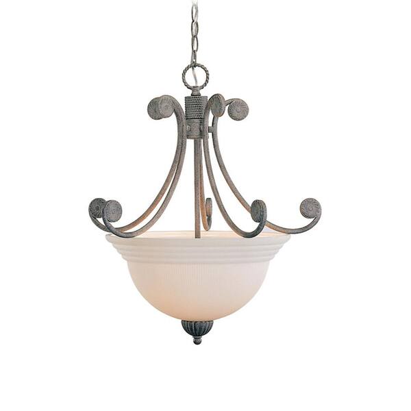 Volume Lighting Kyoto 3-Light Interior/Indoor Platinum Rust Hanging ...