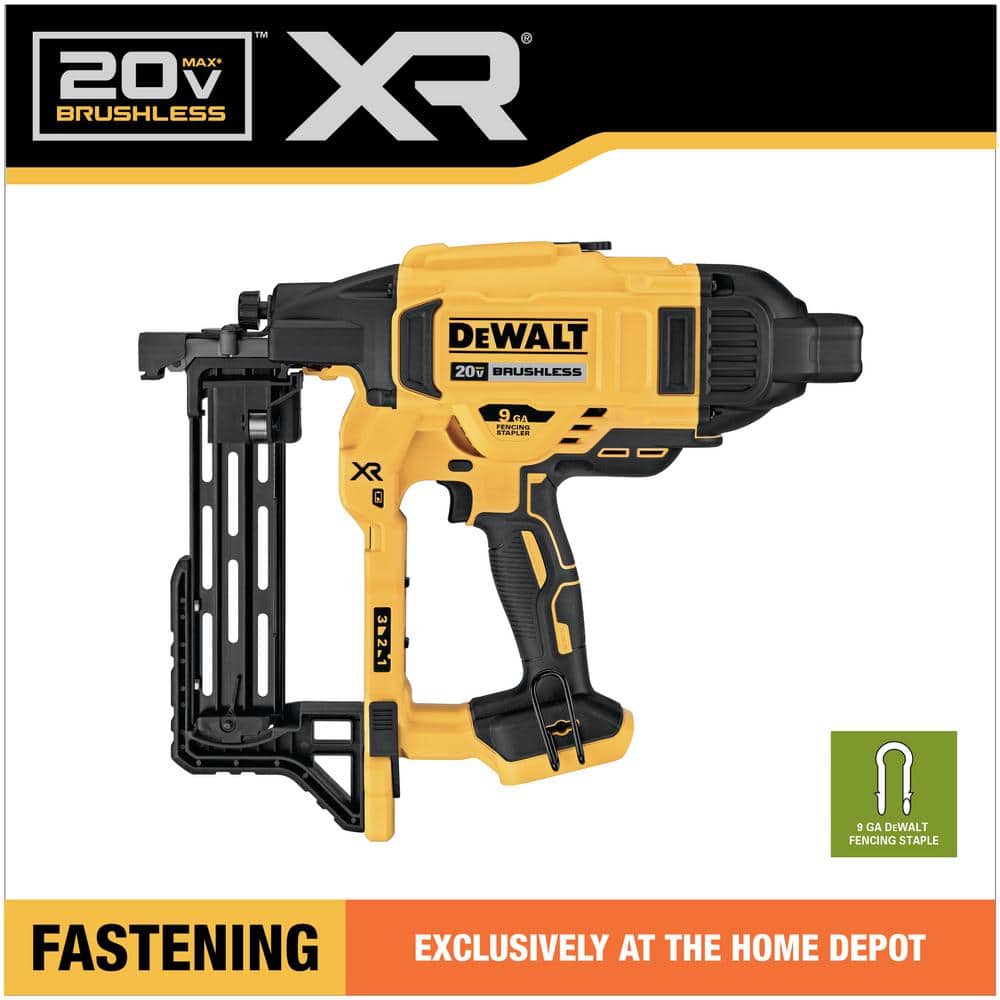 DEWALT 20V MAX 9-Gauge Cordless Fencing Stapler (Tool Only) DCFS950B ...