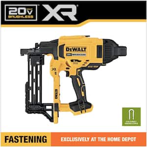 DEWALT 20V Maximum 9-Gauge Cordless Fencing Stapler w/1.75 in. x 9 GA ...