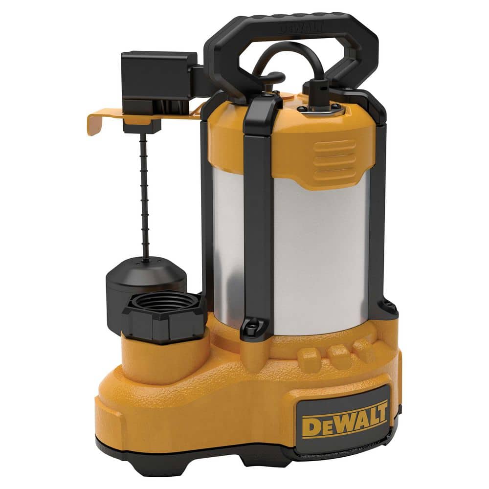 DEWALT 1 hp. Stainless Steel/Cast Iron Submersible Sump Pump DXWP62183 ...