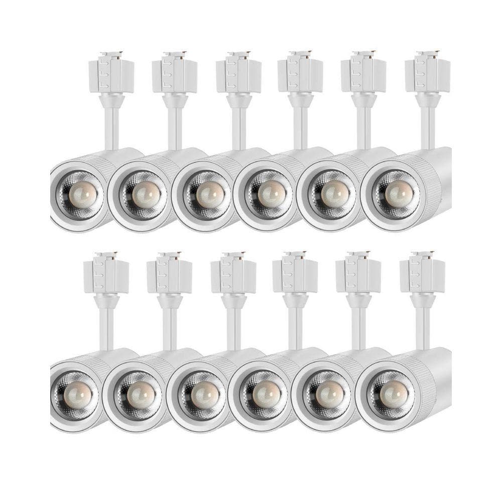 FLSNT J-Type White Integrated LED Linear Track Lighting, Cylinder Track ...