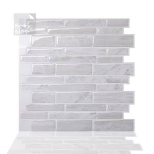 Tic Tac Tiles 10-sheets Damask Marble 12 in. x 12 in. Peel and Stick ...