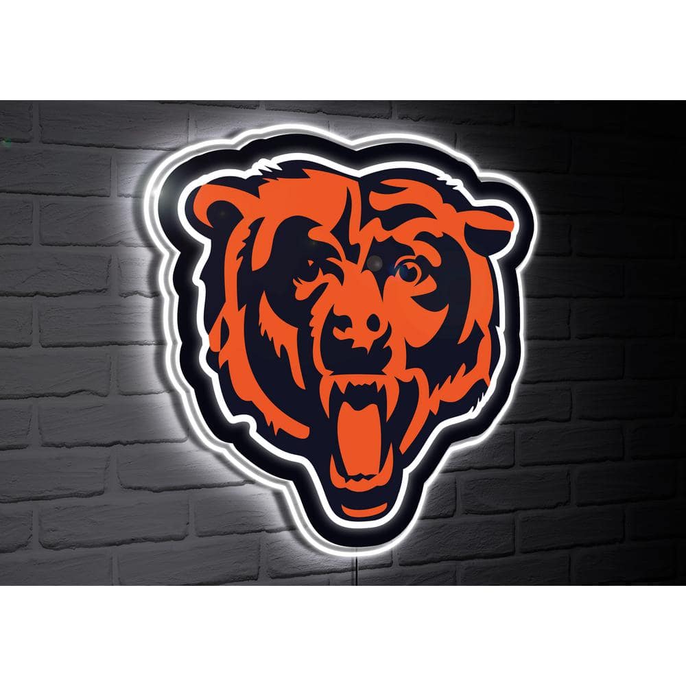 Evergreen Chicago Bears Team Logo Shaped Plug in LED Lighted Sign ...