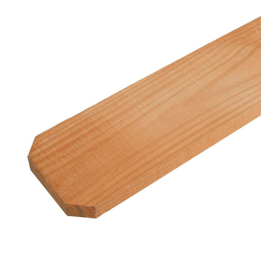 5/8 in. x 3-1/2 in. x 4 ft. Western Red Cedar Dog-Ear Fence Picket 1718 ...