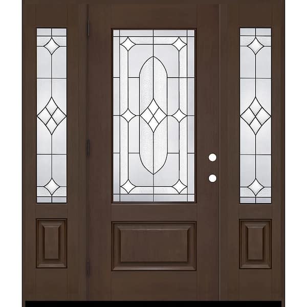 Steves & Sons Regency 64 in. x 80 in. 3/4L Axis Glass RHOS Hickory ...