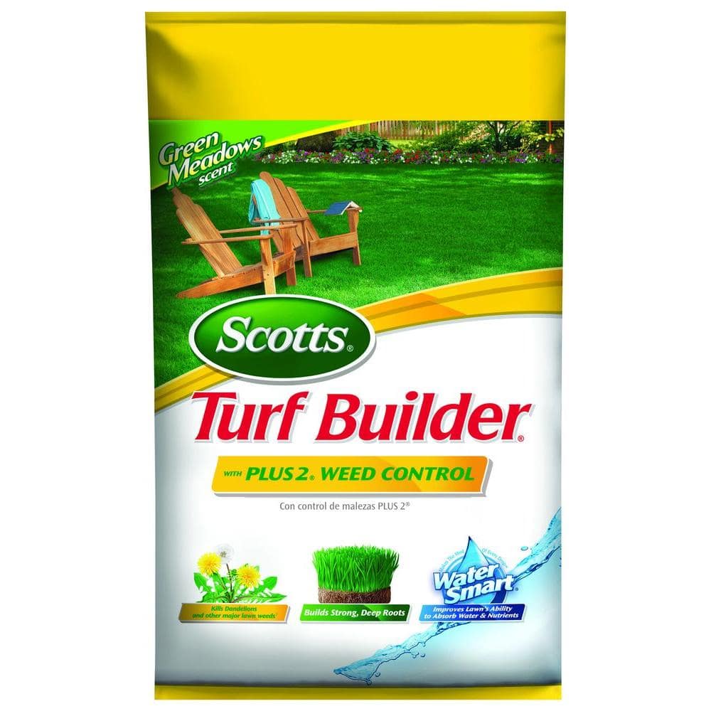 Scotts Turf Builder 42.87 lb. 15,000 sq. ft. with Plus 2 Weed Control ...