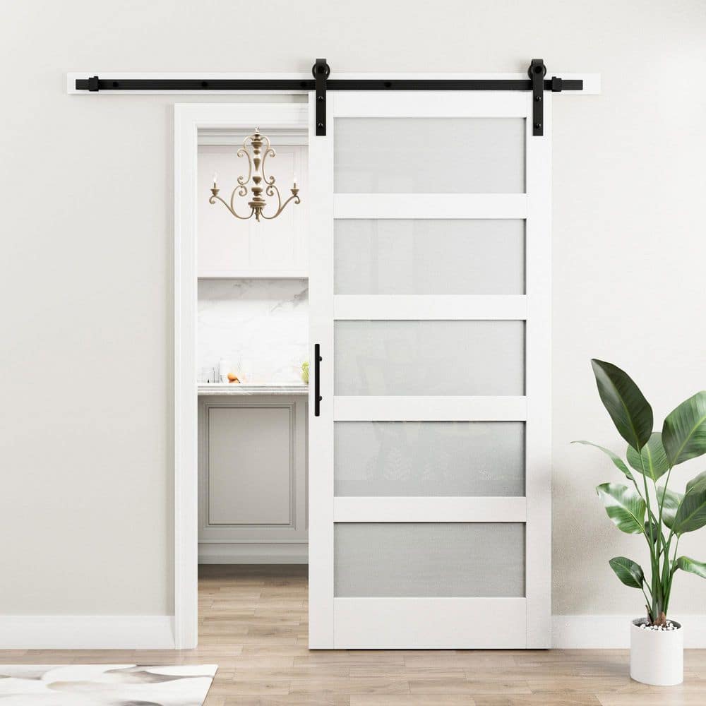 Reviews for ARK DESIGN 36 in. x 84 in. 5 Lite Tempered Frosted Glass ...