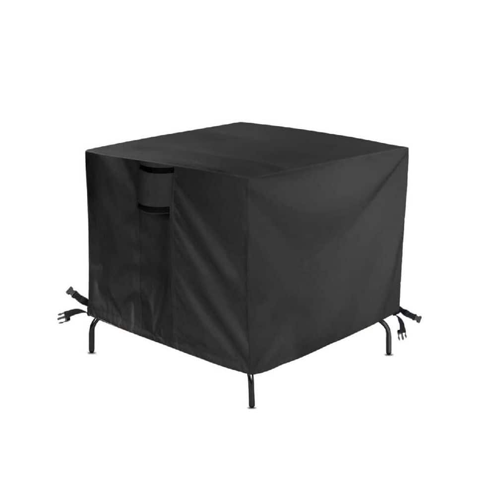 38 in. x 38 in. black Waterproof Square Patio Table Cover HPB4NZR514 ...