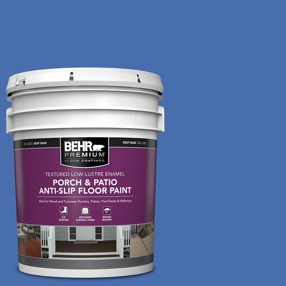 BEHR PREMIUM 5 gal. #PPU15-05 New Age Blue Textured Low-Lustre Enamel ...