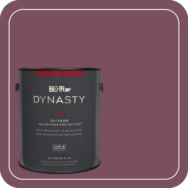 BEHR DYNASTY 1 gal. #100D-7 Maroon Flat Exterior Stain-Blocking Paint ...