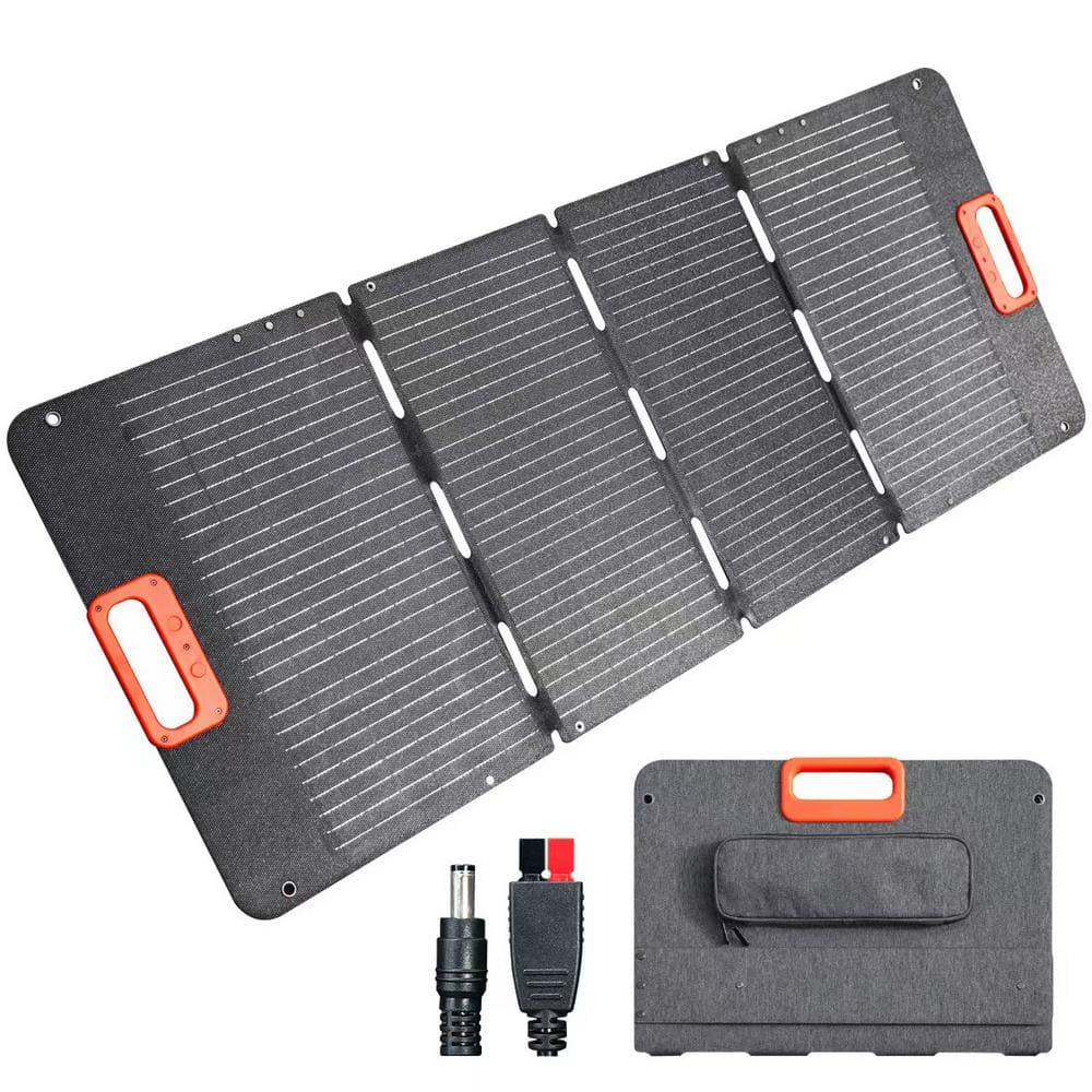 Damodpoy 21.26 in. 100W Portable Solar Panel for Power Station IP67 ...