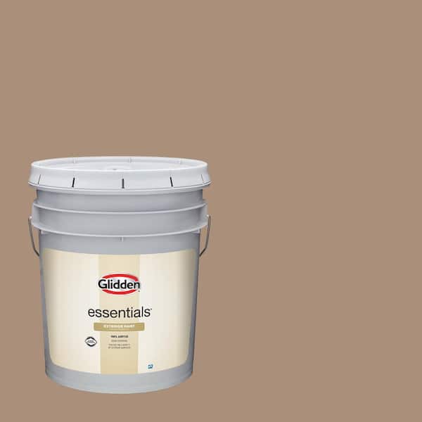 Glidden Essentials 5 gal. PPG1079-5 Cocoloco Flat Exterior Paint ...