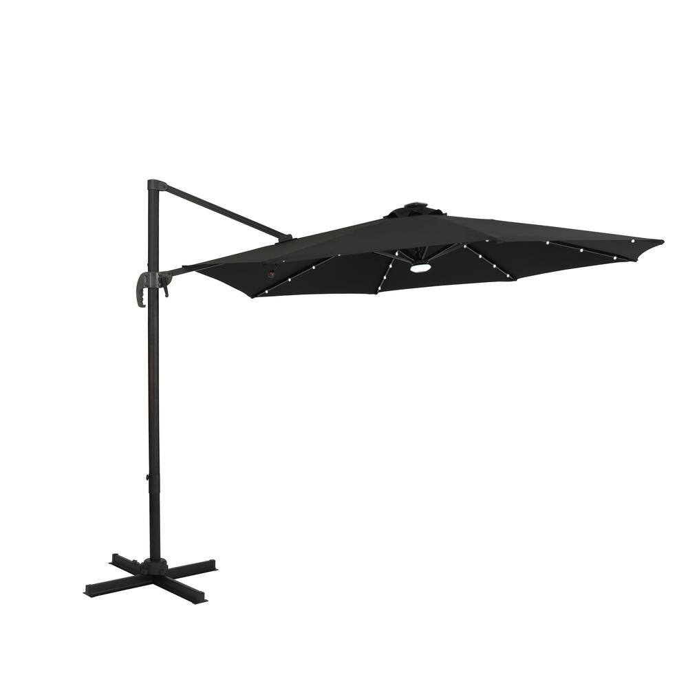Island Umbrella Santiago II 10 ft. Polyester Octagon Cantilever ...