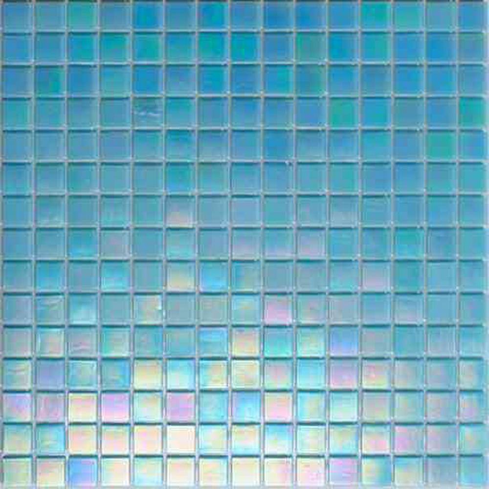Apollo Tile Nacreous 12 in. x 12 in. Glossy Sky Blue Glass Mosaic Wall ...