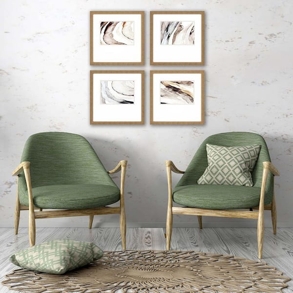 Paragon Watts 4 Piece Framed Giclee Abstract Art Print 19 in. x 19 in ...