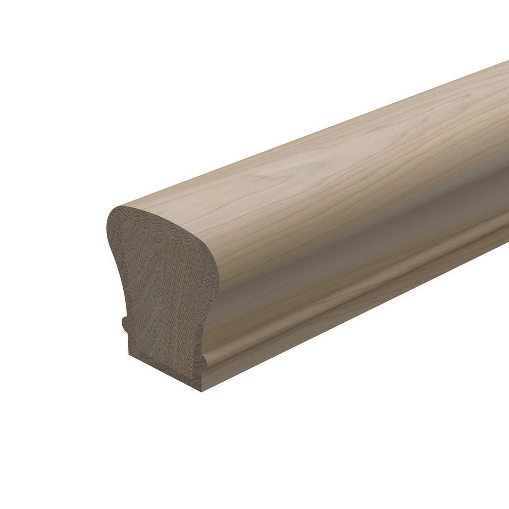 EVERMARK Stair Parts 6010 8 ft. Unfinished Poplar Handrail 6010P-ENF ...