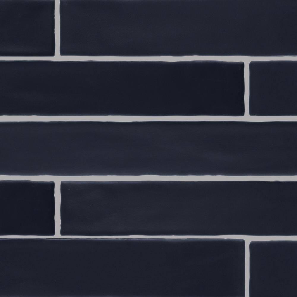 Artistic Reflections Onyx 2 in. x 5 in. Glazed Ceramic Undulated Wall ...