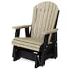 WILDRIDGE Heritage 1-Person Weathered Wood and Black Plastic Outdoor ...
