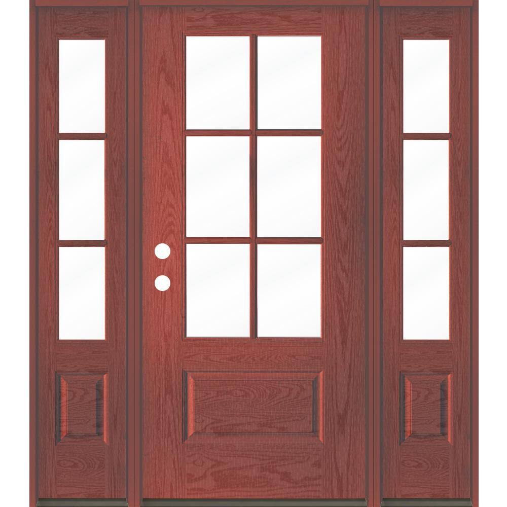 Krosswood Doors UINTAH Farmhouse 64 in. x 79 in. 6-Lite Right-Hand ...